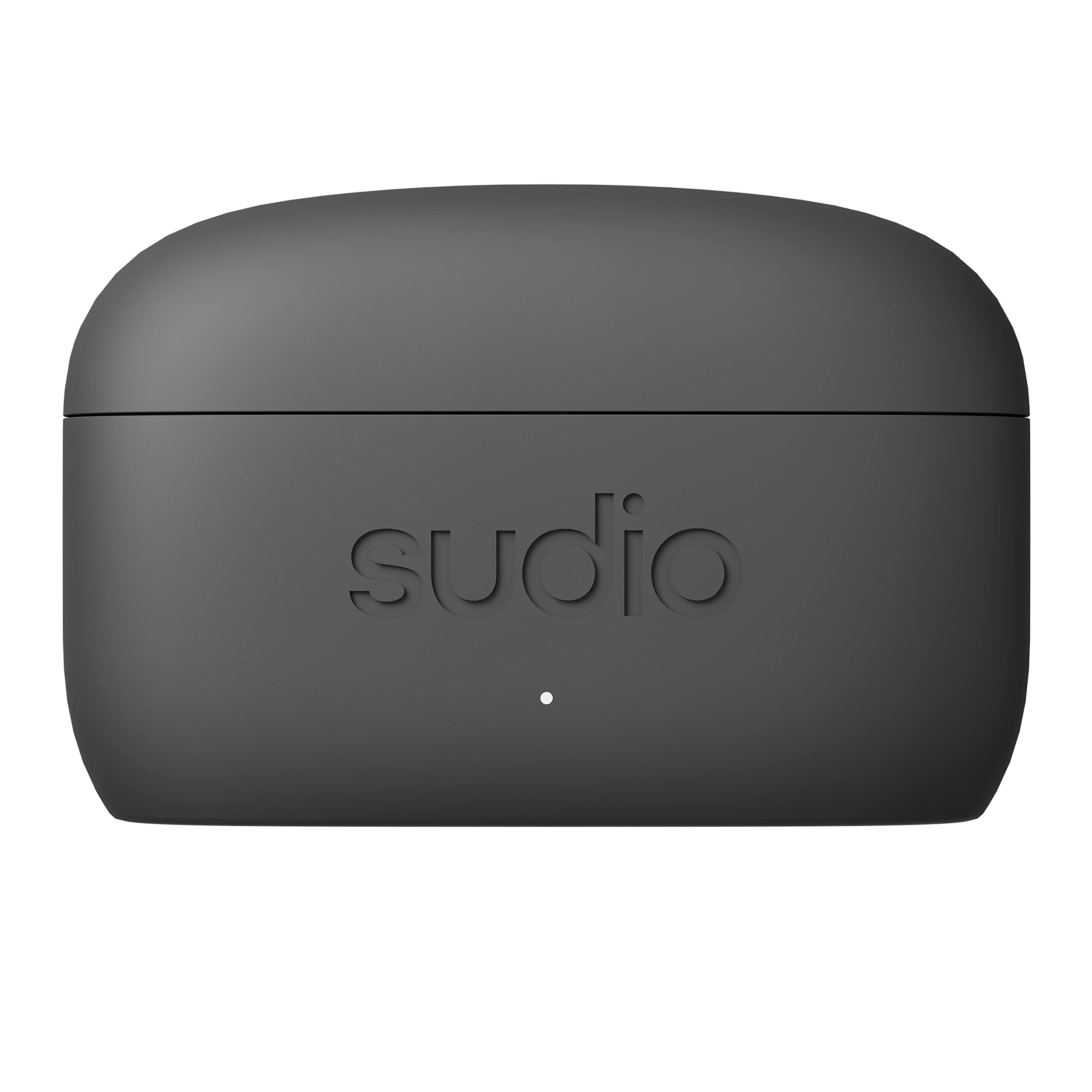 Sudio E2 Wireless Earbuds with Bluetooth 5.2, Hybrid ANC, Vivid Voice Microphone System, Spatial Sound by Dirac Virtuo, 30h Playtime, Quick Charge, IPX4 Splash Proof (Black)