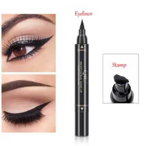 DekRion Winged Eyeliner Stamp, Eyeliner Liquid Liner, Black Eyeliner Waterproof Eyeliner Long-lasting Liquid Eyeliner & Smudgeproof Makeup Eyeliner