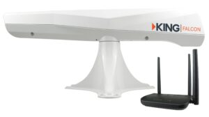 king kf1000 falcon automatic directional wifi antenna with wifimax router and range extender - white