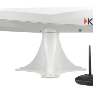 KING KF1000 Falcon Automatic Directional WiFi Antenna with WiFiMax Router and Range Extender - White