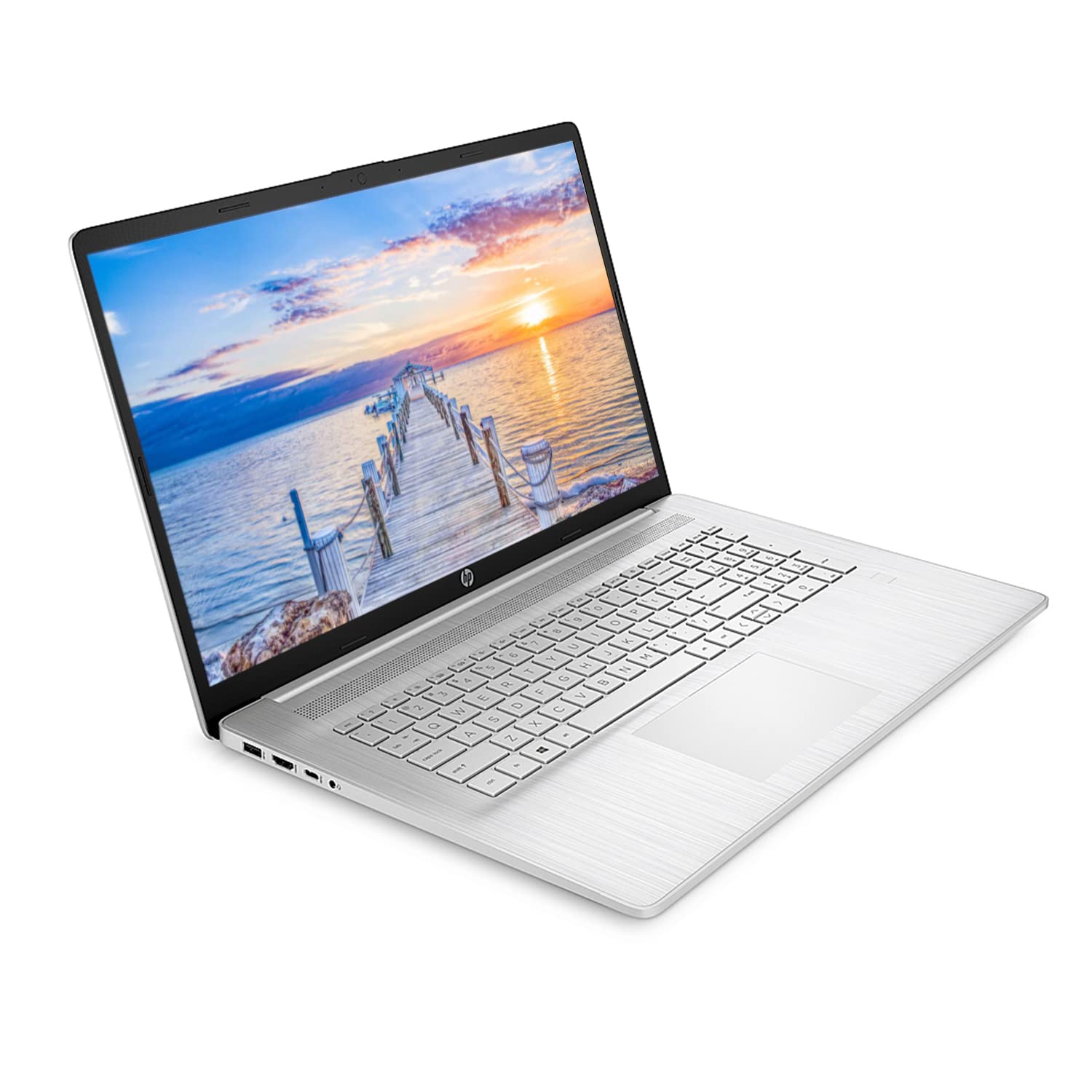 HP 17z 17.3" HD+ Touchscreen Laptop, AMD Ryzen 5 5625U Processor, 32GB DDR4 RAM, 2TB PCIe SSD, HDMI, Webcam, Fingerprint Reader, Wi-Fi 6, Windows 11 Home, Silver