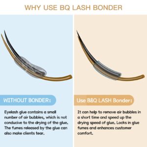 Lash Bonder For Eyelash Extensions 15 ML B&Q Lash Sealant For Eyelash Extensions Super Bonder For Lash Extensions Glue Accelerator Waterproof and Oil Proof (Bonder,15ml)