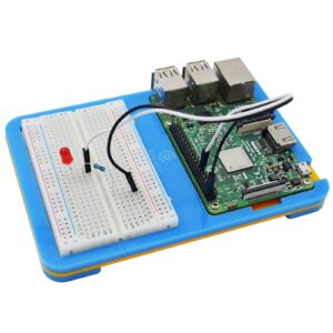 adeept acrylic raspberry pi holder breadboard holder, 2 in 1 base plate case for raspberry pi 3b 3b+ 2b 2b+