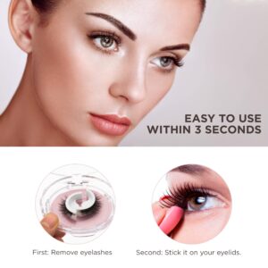 Reusable Self Adhesive Eyelashes, 4PCs False Lashes Natural Look, Self Sticking (2-Pairs )