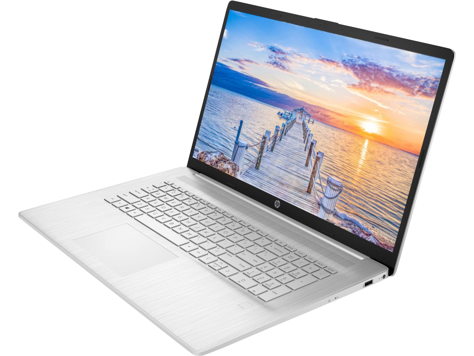 HP 17z 17.3" HD+ Touchscreen Laptop, AMD Ryzen 5 5625U Processor, 32GB DDR4 RAM, 2TB PCIe SSD, HDMI, Webcam, Fingerprint Reader, Wi-Fi 6, Windows 11 Home, Silver