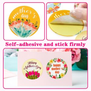 Happy Mothers Day Stickers,180PCS Mother's Day Label Stickers,2" Round Floral Mothers Day Presents Labels for Cards Present Decorations-30PCS