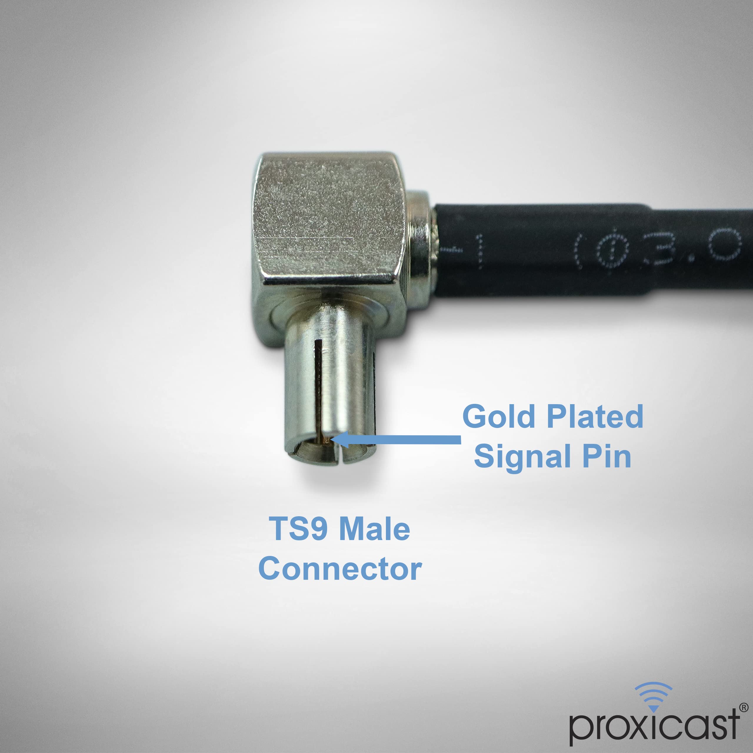 Proxicast 12 inch TS9 to SMA Female External Antenna Adapter Cable Pigtail for 4G/5G Modems, Hotspots & Routers - Nighthawk M6/MR6500, M5/MR5100, M1/MR1100, Jetpack 8800L, 7730L (ANT-104-TS9-2PK)