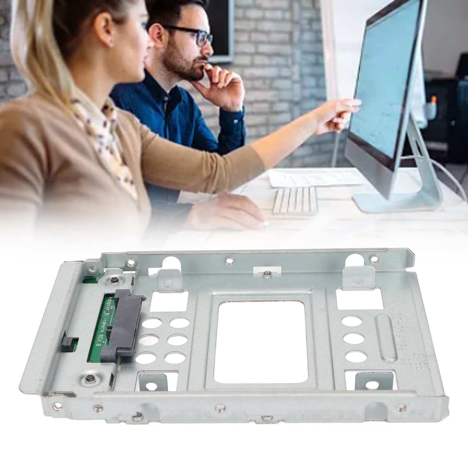 2.5" SSD to 3.5" SATA Hard Drive Tray Compatible with All 3.5in SATA/SAS Drive, 2.5in SSD to 3.5in SATA Hard Drive Caddy for Computer PC, Good Heat Dissipation, Hot Swap