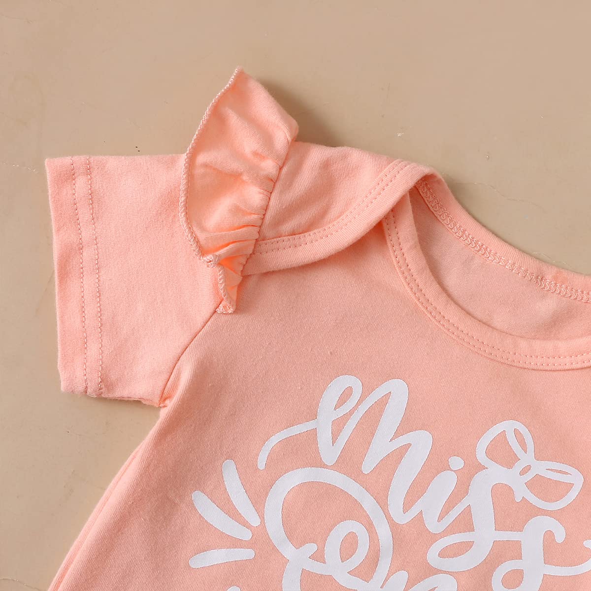 Baby Girl Miss Onederful 1st Birthday Outfit Infant First Birthday Outfit (Pink,6-12 Months)