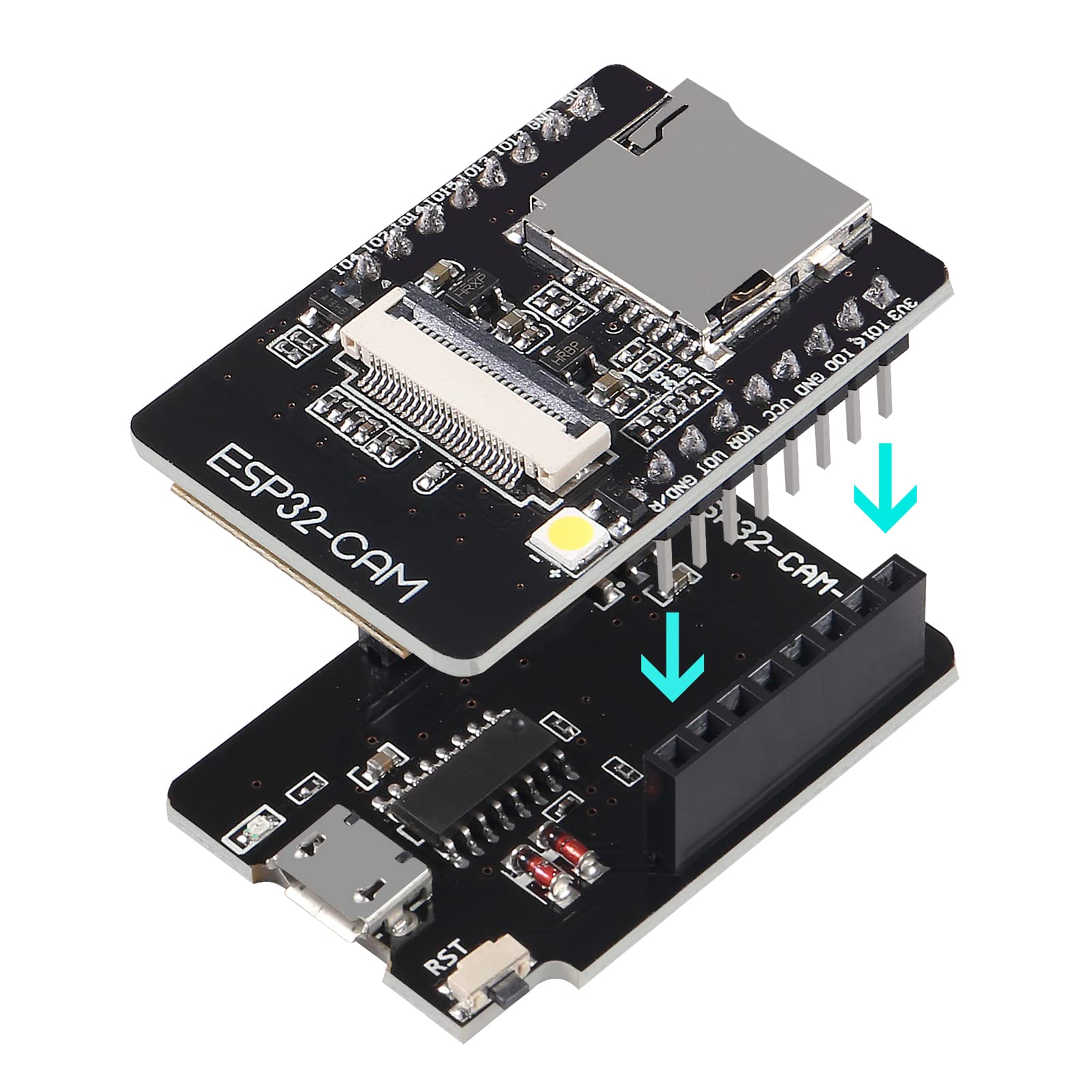 AEDIKO 4pcs ESP32-CAM WiFi Bluetooth Board ESP32-CAM-MB Micro USB to Serial Port CH340G with OV2640 2MP Camera Module Dual Mode