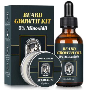 5% minoxidil beard growth oil beard growth kit for men patchy beard growth, natural beard balm beard growth oil serum for men