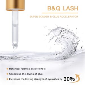 Lash Bonder For Eyelash Extensions 15 ML B&Q Lash Sealant For Eyelash Extensions Super Bonder For Lash Extensions Glue Accelerator Waterproof and Oil Proof (Bonder,15ml)