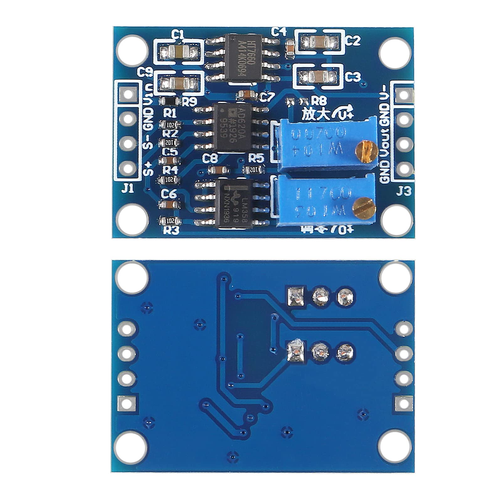 AITIAO 2PCS Microvolt Voltage Amplifier Module AD620 Instrumentation Amplifier Module Signal Amplifier Module DC 3-12V High Precision