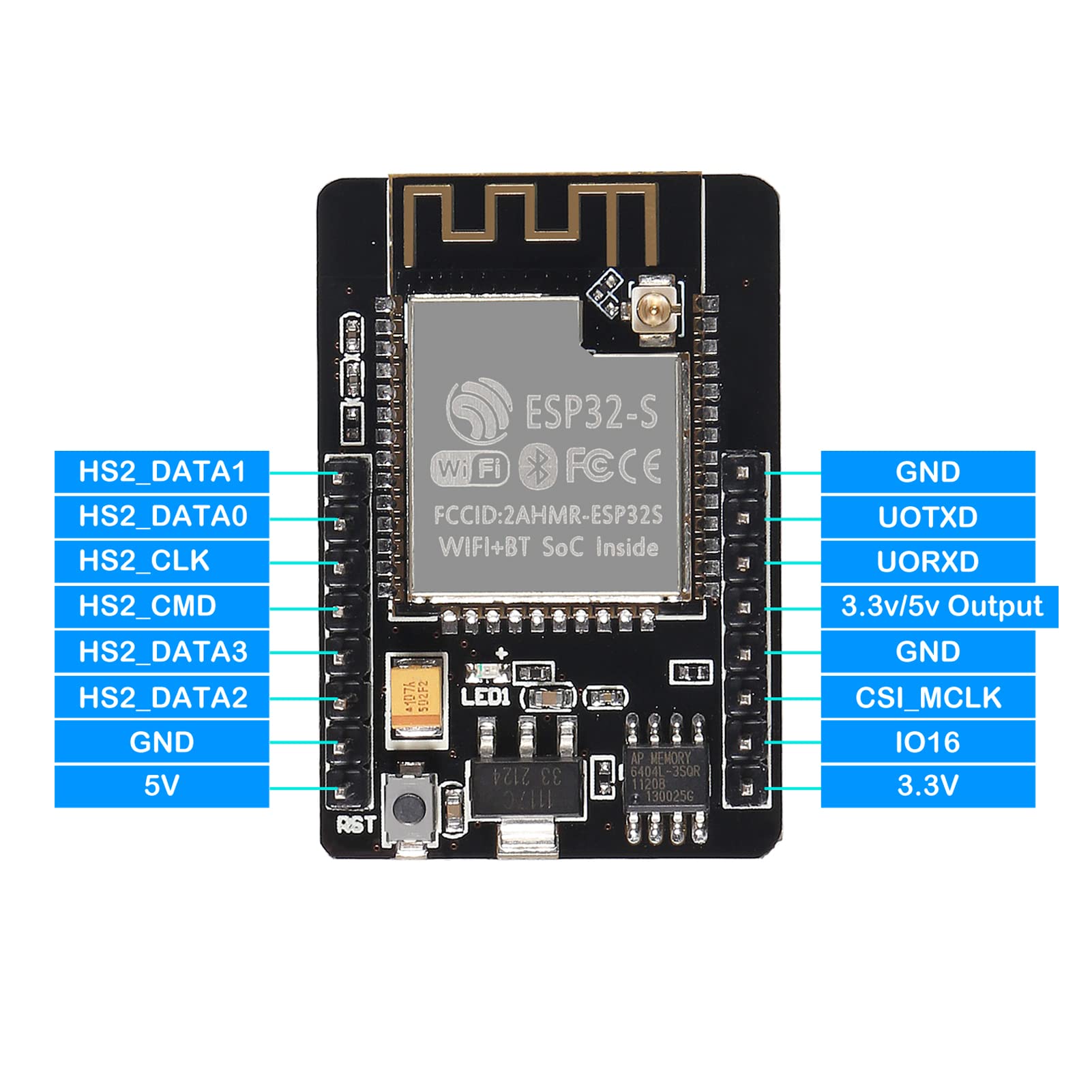 AEDIKO 4pcs ESP32-CAM WiFi Bluetooth Board ESP32-CAM-MB Micro USB to Serial Port CH340G with OV2640 2MP Camera Module Dual Mode