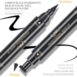 DekRion Winged Eyeliner Stamp, Eyeliner Liquid Liner, Black Eyeliner Waterproof Eyeliner Long-lasting Liquid Eyeliner & Smudgeproof Makeup Eyeliner