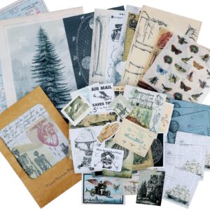 vintage stickers for scrapbooking, vintage envelopes, vintage stickers for journaling, diary journal embellishment supplies, washi paper sticker for junk journal diy arts crafts album bullet journals planners