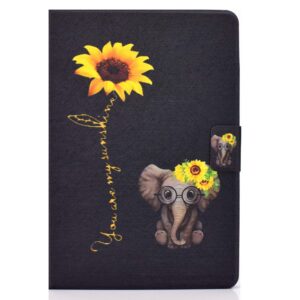 TIPOYOROO Case for Samsung Galaxy Tab A8 10.5'' 2022 Case SM-X200/X205 PU Leather Pattern Cover Flip Folio Shell with Stand Card Holder for Galaxy Tab A8 10.5 inch Tablet, Daisy Elephant