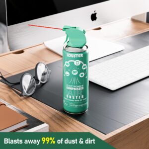 Compressed Air Duster Cleaner for Keyboard - iDuster Air Cans for Cleaning Dust, Hairs, Crumbs, Scraps for Laptop Computer Jewelry Camera