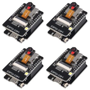 aediko 4pcs esp32-cam wifi bluetooth board esp32-cam-mb micro usb to serial port ch340g with ov2640 2mp camera module dual mode