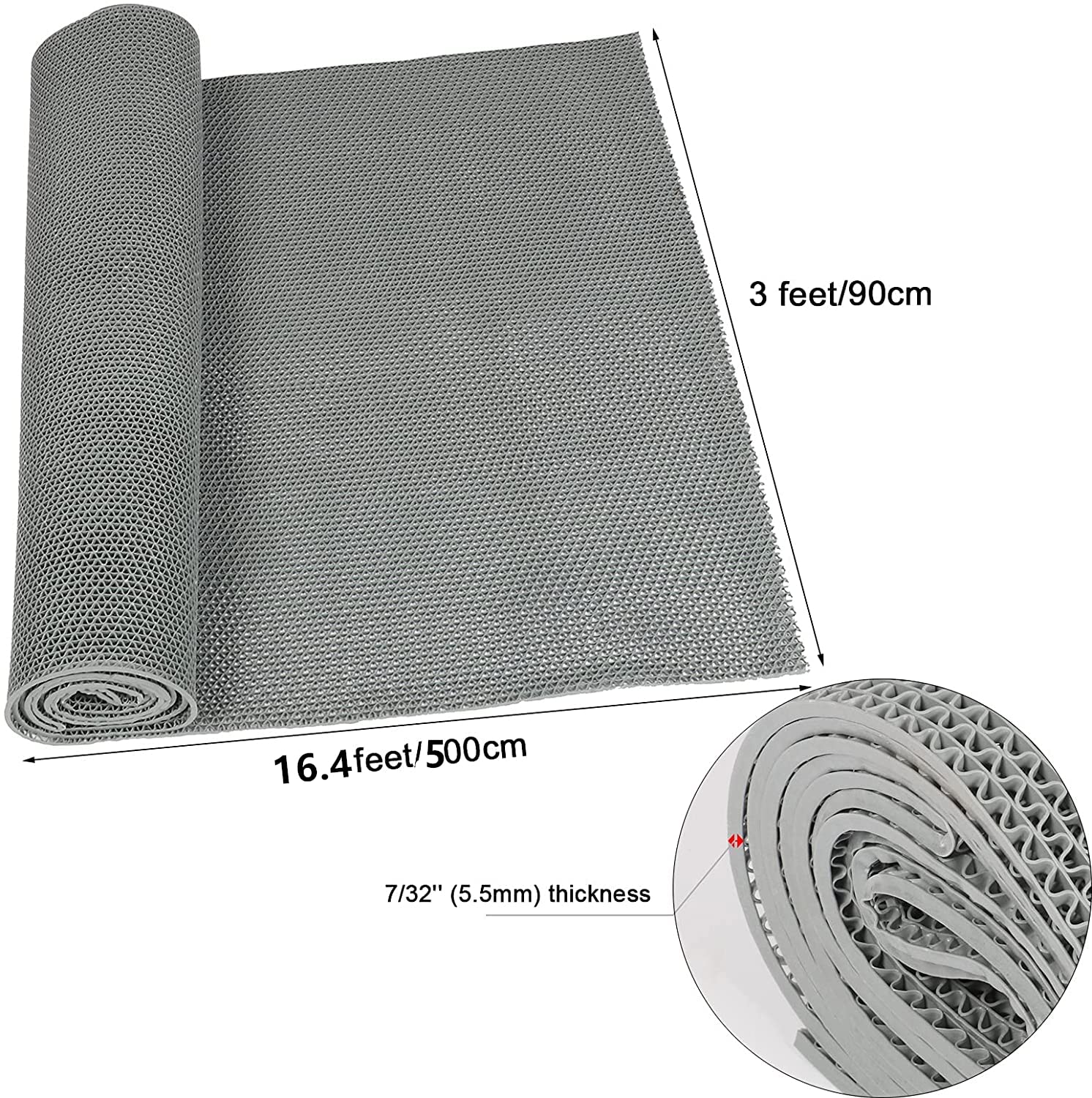 jxgzyy 3ft x16.4ft Drainage Non Slip Mat Commercial Floor Mat PVC Drainage Mat Bathroom Pool Floor Mat Mesh Big Hollow Door Mat Roll for Swimming Pool Shower Room Bathroom Indoor Outdoor Wet Area