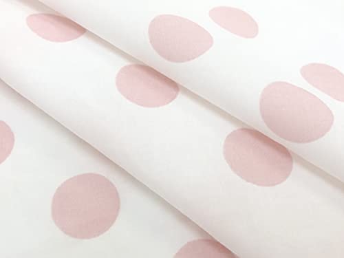 American Baby Company 100% Natural Cotton Percale Fitted Crib Sheet for Standard Crib and Toddler Mattresses, Baby Pink Dots, Soft Breathable, for Girls