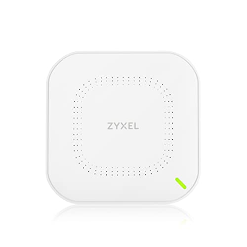 ZyXEL WiFi 6 AX1800 Wireless Gigabit Access Point | Mesh, Seamless Roaming, Captive Portal & MU-MIMO | WPA3 Security | Cloud, App or Direct Management | POE+ | AC Adapter Included |NWA90AX