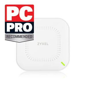 ZyXEL WiFi 6 AX1800 Wireless Gigabit Access Point | Mesh, Seamless Roaming, Captive Portal & MU-MIMO | WPA3 Security | Cloud, App or Direct Management | POE+ | AC Adapter Included |NWA90AX