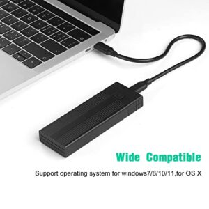 Kafuty-1 M.2 NVMe SSD Enclosure Adapter,USB C Type C SSD Enclosure,10Gbps Solid State Drive External Enclosure,Support USB2.0,TF Card,for Smartphone,Tablets,Game Consoles,etc.(Black)