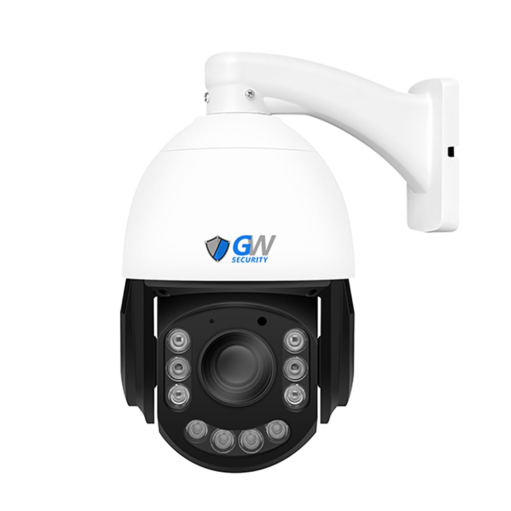 GW Security 8MP Pan Tilt Zoom IP PoE 20X Optical Zoom 4K 3840 x 2160p Outdoor Indoor Security Speed Dome PTZ Camera with 330ft IR Night Vision (GW810PTZ)