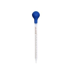 6PCS 10ml Glass Graduated Droppers Lab Pipettes Dropper Glass Liquid Pipette with Big Rubber Caps 2 PCS 20 cm Glass Stir Rod and 2 PCS Washing Brush Transfer for Liquid Essential Oil