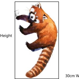 Large Red Panda Wall Decal Peel and Stick for Kids Bedroom Decor, Red Panda Wall Stickers, Red Panda Wall Art Poster, Red Panda Gifts for Kids Girls Boys