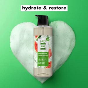 Love Beauty and Planet Plant-Based Body Wash Hydrate and Restore Skin Watermelon and Hyaluronic Acid Made with Plant-Based Cleansers and Skin Care Ingredients 32.3 fl oz