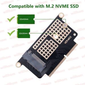 Willhom M.2 NVMe SSD Convert Adapter Card Upgrade for MacBook Pro 13" Retina (Function Keys, Late 2016-2017) A1708