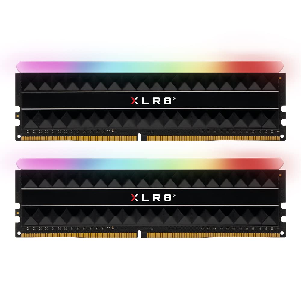 PNY XLR8 Gaming REV RGB 32GB (2x16GB) DDR4 3600MHz (PC4-28800) CL18 1.35V Dual Channel Desktop (DIMM) Memory – MD32GK2D4360018X2RGB