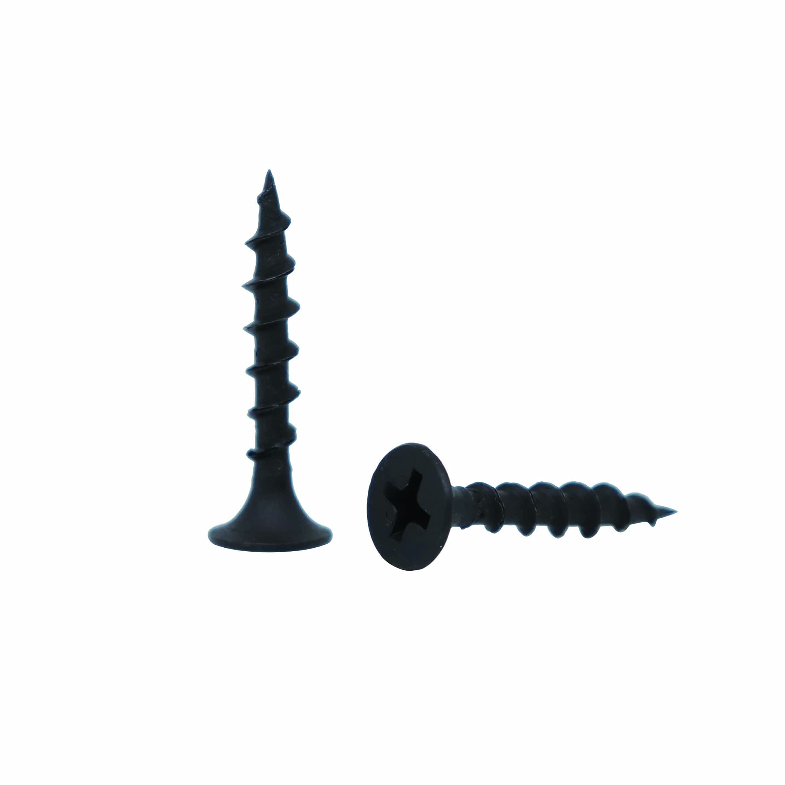 LLAMA HLAFIX Fastener #6*1inch Drywall Screws 100pcs in Blister Package,Black Phosphate,Phillips Bugle Head Coarse Thread Sharp Point Wood Screw