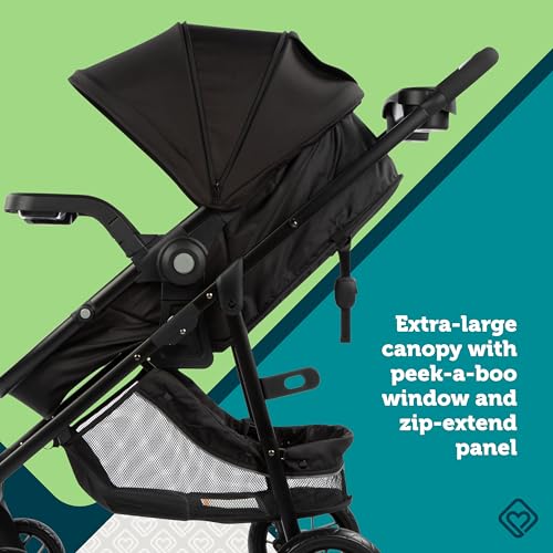 Safety 1st Grow and Go Flex 8-in-1 Car Seat Stroller Combo, Baby Stroller Travel Systems for Infants 4-30 lbs, Stroller and Carseat Combo Set, Forest Tide