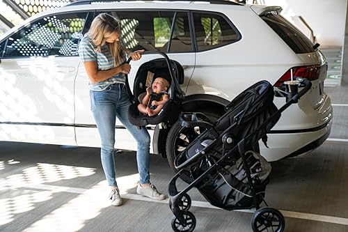 Safety 1st Grow and Go Flex 8-in-1 Car Seat Stroller Combo, Baby Stroller Travel Systems for Infants 4-30 lbs, Stroller and Carseat Combo Set, Forest Tide