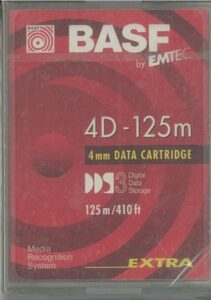 basf 4d-125m 4mm 125m data cartridge dds3 12gb