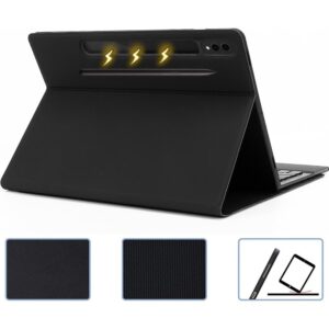 Sahara - Navigate Series Case with TrackPad for Samsung Galaxy Tab S10+, Tab S9 FE+, Tab S8+, and Tab S7 FE, Black (TB00222)