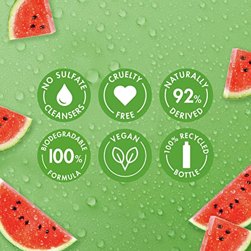 Love Beauty and Planet Plant-Based Body Wash Hydrate and Restore Skin Watermelon and Hyaluronic Acid Made with Plant-Based Cleansers and Skin Care Ingredients 32.3 fl oz