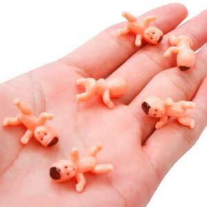 sansheng 1"Mini Babies Plastic for Baby Shower,Baby Party Preference/Baby Shower, Ice Games, Baby Game Decoration Party Decoration(80 Pieces)