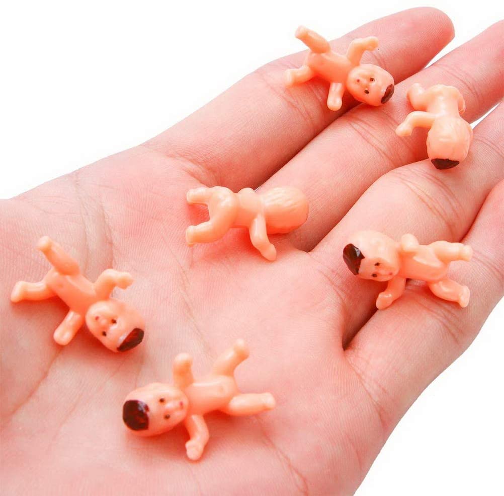 sansheng 1"Mini Babies Plastic for Baby Shower,Baby Party Preference/Baby Shower, Ice Games, Baby Game Decoration Party Decoration(80 Pieces)