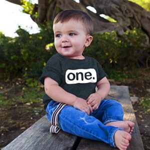 First Birthday Outfit boy 1st Birthday boy Gifts one Year Old Shirt Baby Boys (Charcoal Black, 18 Months)