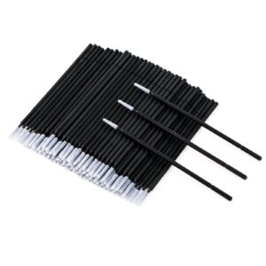 g2plus 400pcs micro cotton swabs, high-end microswabs for eyelash extensions, micro applicator brush for makeup and personal care (black)