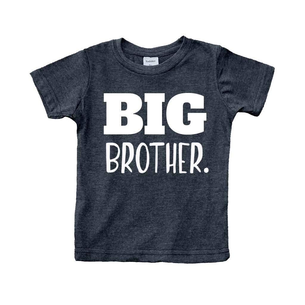 Big Brother Shirt for Toddler Promoted to Best Big Brother Announcement Baby Boys (Charcoal Black, 18 Months)