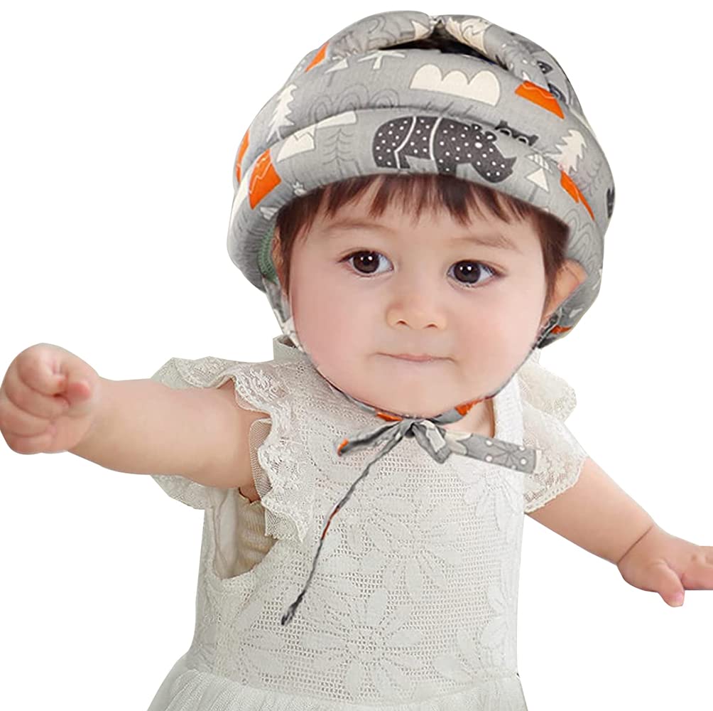 iCookii Toddler Walking Helmet Head Protector for Baby Walking No Bumps Safety Head Protective Hat Head Cushion Cap Breathable Child Safety Helmet for Running Walking Crawling