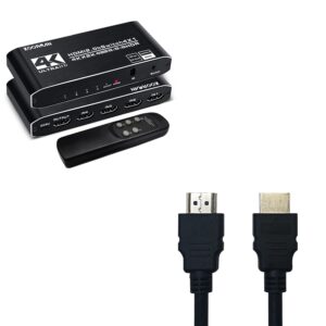 4 port hdmi switch+4k hdmi 2.0 cable