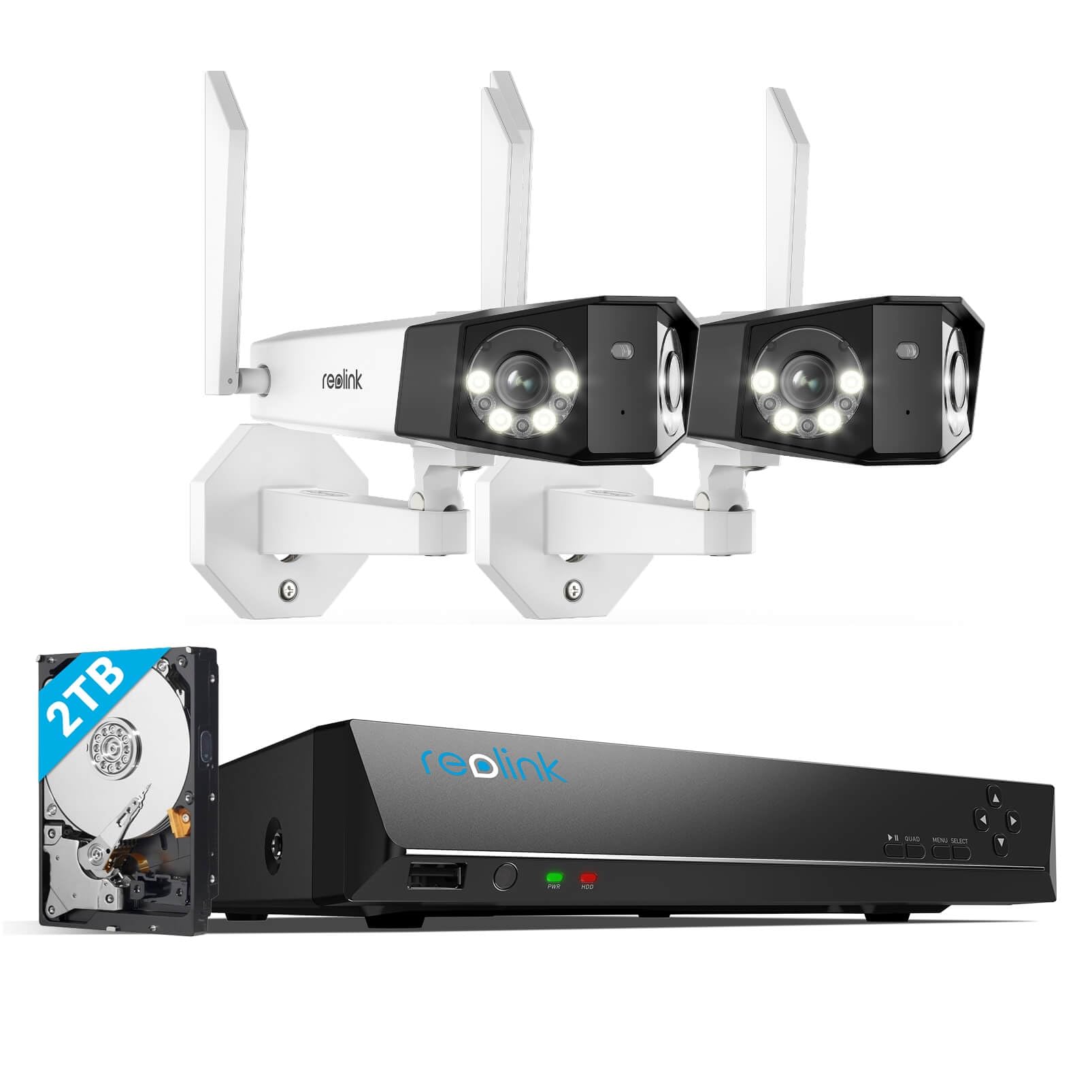 Reolink Dual Lens Cameras for Home Security Bundle with 8CH NVR, 2TB HDD Pre-Installed