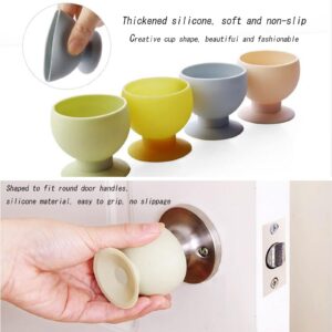 SkykS Silicone Door knob Covers 2 PCS Door Handle Cover Wall Protectors from Door knobs Child Safety Door knob Cover,No More Static Shock,Comfortable, Soft Anti-Slip(Coffee)