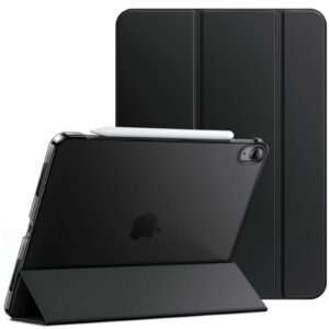 jetech case for ipad air 11-inch m2 (2024), ipad air 5 (2022 5th generation 10.9-inch), slim stand hard back shell cover with auto wake/sleep (black)